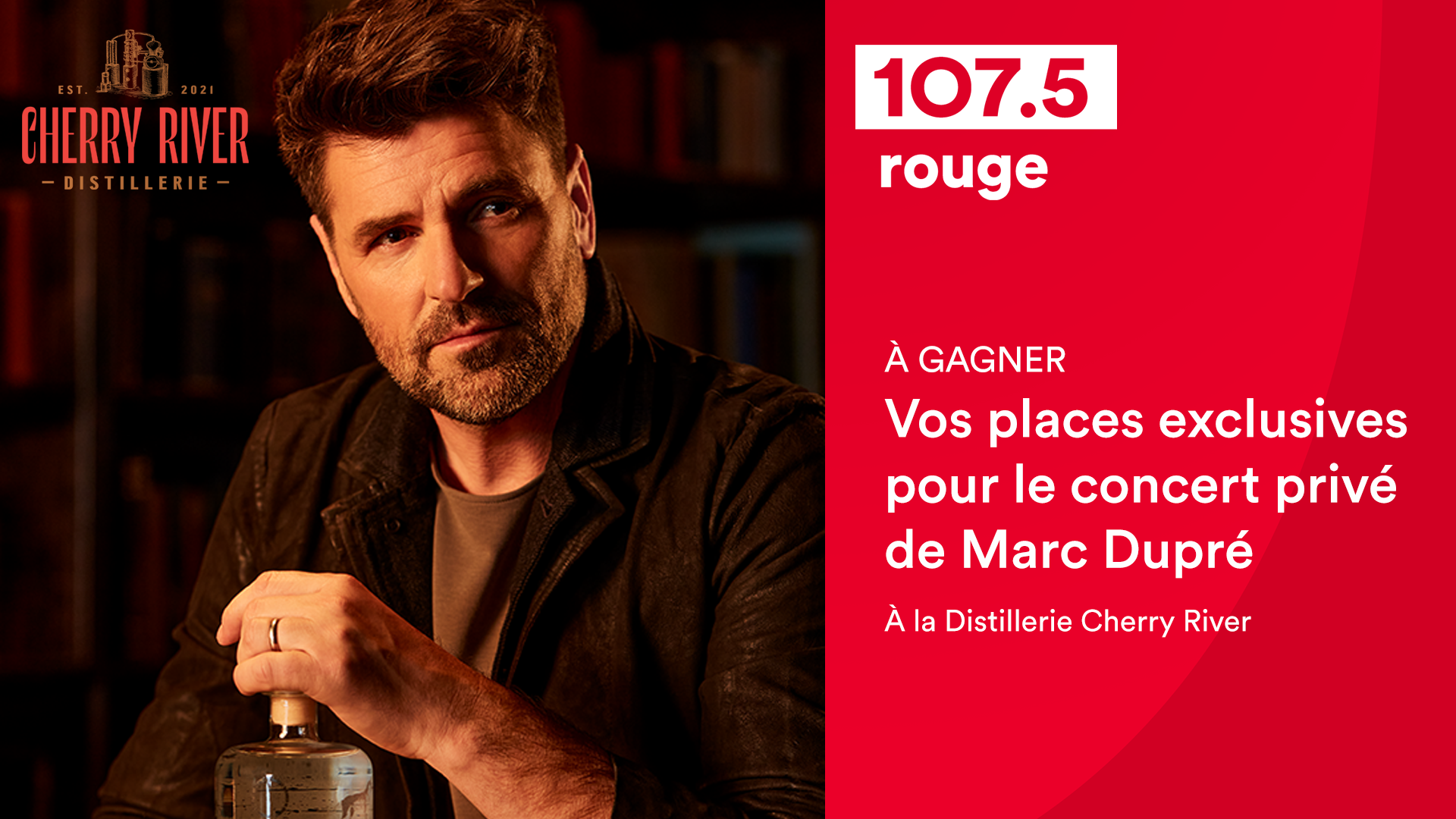 Assistez à un concert privé de Marc Dupré grâce à la Distillerie Cherry River